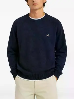 DEAN EDMONDS Duck-embroidered Raglan-sleeve Sweater