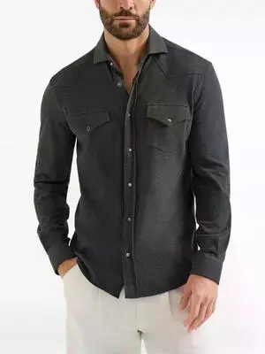 Brunello Cucinelli Cotton-piqué Western Shirt