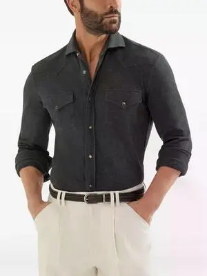 Brunello Cucinelli Cotton-piqué Western Shirt
