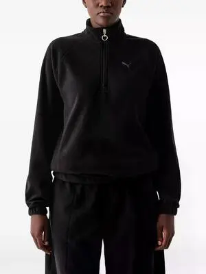 PUMA Her Winterised Half-zip Crew Sweatshirt - Black
