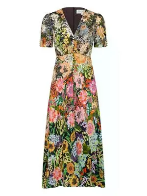 Saloni Lea Floral-print Maxi Dress