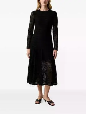 SILVIAN HEACH Crochet-knit Flared Midi Dress