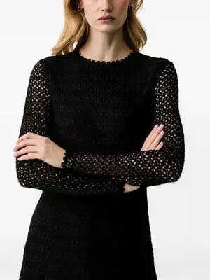 SILVIAN HEACH Crochet-knit Flared Midi Dress