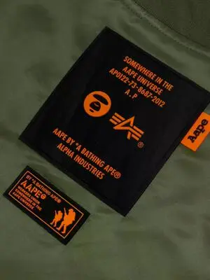 AAPE BY *A BATHING APE X Alpha Industries Bomber Jacket - Green