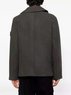 Stone Island Double-breasted Logo-patch Jacket