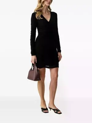 SILVIAN HEACH Ruched V-neck Mini Dress
