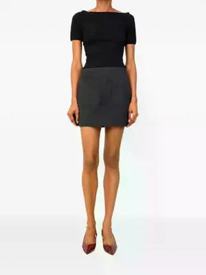 Bottega Veneta Woven Patch-pocket Mini Skirt