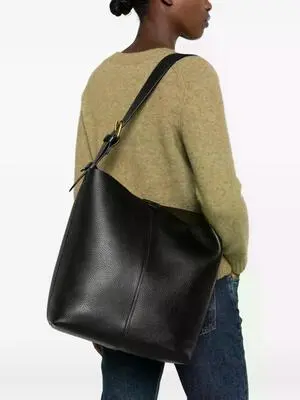Soeur Saudade Pebbled-leather Tote Bag - Black
