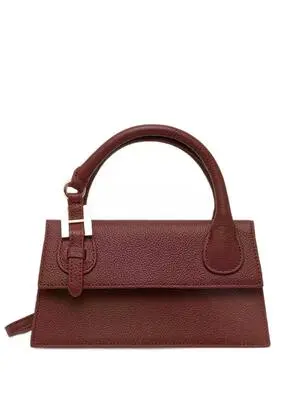 SILVIAN HEACH X New Martina Grained-effect Buckle-detail Tote Bag - Red