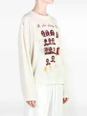 ANN DEMEULEMEESTER Nikita Distressed Graphic-print T-shirt