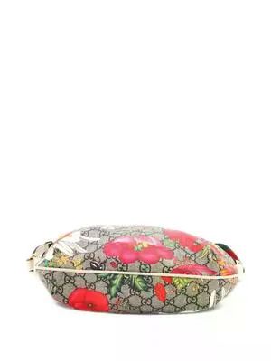 Gucci Ophidia Half Moon Flora Gg Coated Canvas Small Hobo Bag