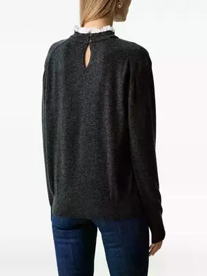 SILVIAN HEACH Ruffle-trim Chest-pocket Sweater - Grey