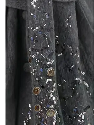 Valentino Garavani Sequin-embellished Belted Coat