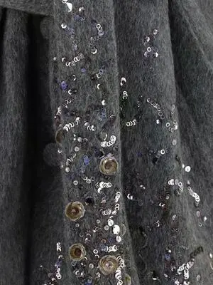 Valentino Garavani Sequin-embellished Belted Coat