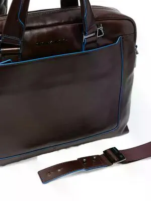 PIQUADRO Contrast-trim Leather Briefcase