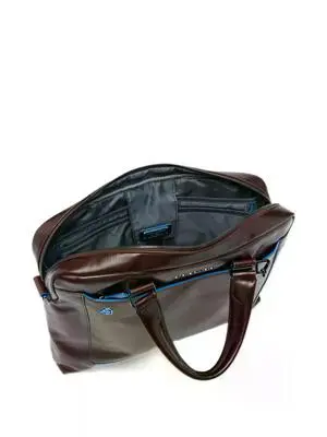 PIQUADRO Contrast-trim Leather Briefcase