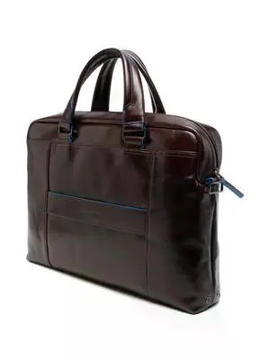 PIQUADRO Contrast-trim Leather Briefcase