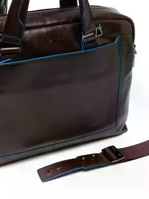 PIQUADRO Contrast-trim Leather Briefcase