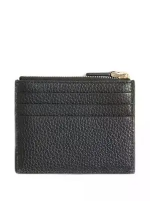 Valentino Garavani Rockstud Cardholder With Zipper In Grainy Calfskin