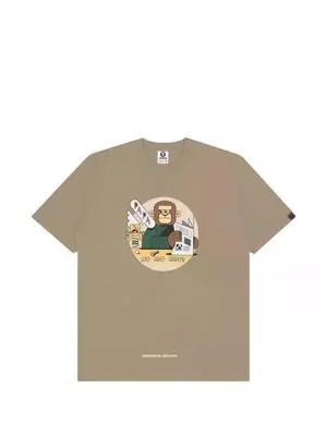 AAPE BY *A BATHING APE X Sebastian Schwamm Graphic-print T-shirt - Brown