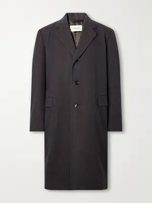 LEMAIRE Woven Cashmere-blend Coat - Brown