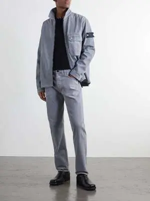 Stone Island Denim Corroded Bull Denim-tc Overshirt