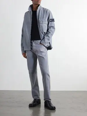 Stone Island Denim Corroded Bull Denim-tc Overshirt