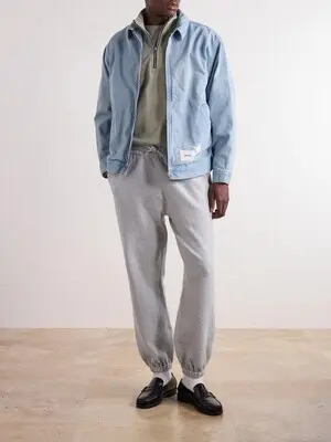 WTAPS® Wrecker Logo-appliquéd Paint-splattered Denim Jacket