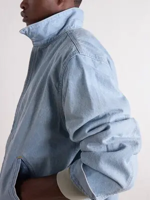 WTAPS® Wrecker Logo-appliquéd Paint-splattered Denim Jacket