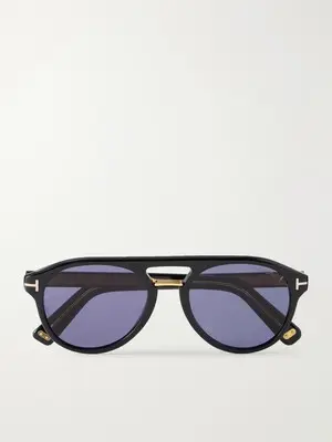 TOM FORD Icon Aviator-style Acetate Sunglasses - Blue