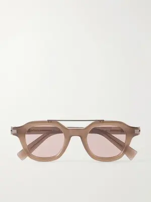ZEGNA EYEWEAR Aviator-style Acetate Sunglasses - Brown