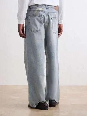 Our Legacy Vast Cut Wide-leg Distressed Jeans