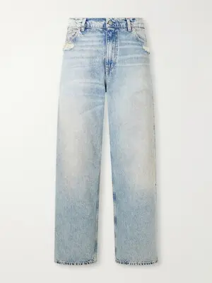 Our Legacy Vast Cut Wide-leg Distressed Jeans - Blue