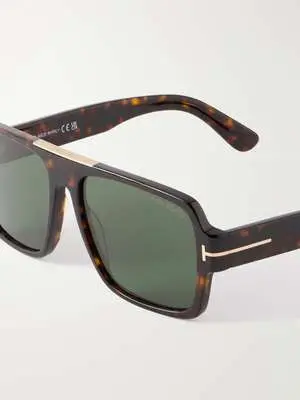 TOM FORD Sean-02 Rectangular-frame Tortoiseshell Acetate Sunglasses