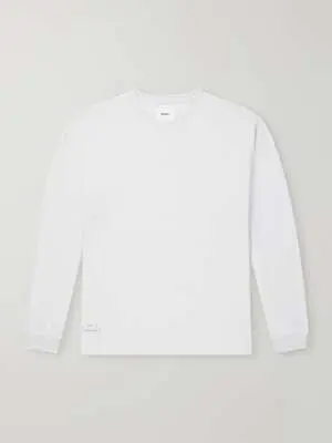 WTAPS® Logo-appliquéd Cotton-jersey T-shirt - Gray
