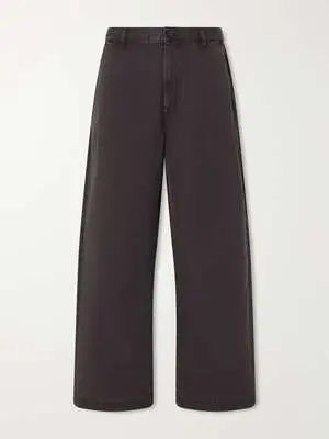AGOLDE Warwick Wide-leg Cotton-twill Trousers - Brown