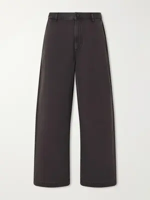 AGOLDE Warwick Wide-leg Cotton-twill Trousers - Brown