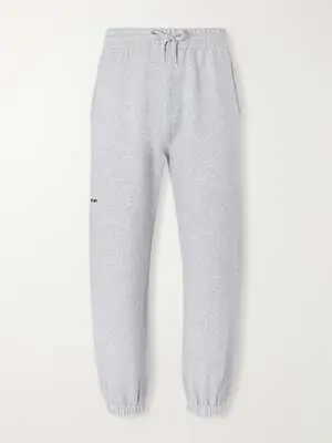 WTAPS® Tapered Logo-embroidered Cotton-blend Jersey Sweatpants - Gray