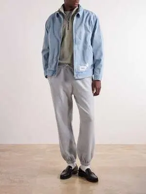 WTAPS® Tapered Logo-embroidered Cotton-blend Jersey Sweatpants