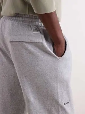 WTAPS® Tapered Logo-embroidered Cotton-blend Jersey Sweatpants