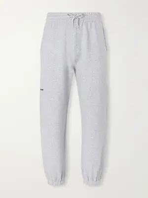 WTAPS® Tapered Logo-embroidered Cotton-blend Jersey Sweatpants - Gray
