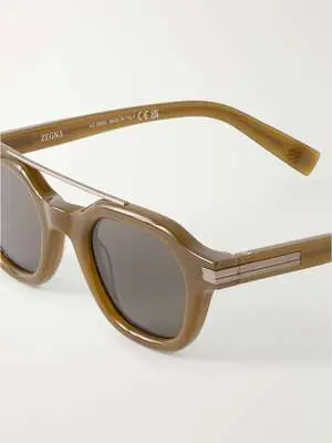 ZEGNA EYEWEAR Aviator-style Acetate Sunglasses