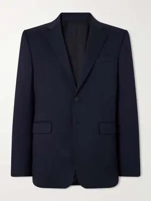 Celine Wool And Cashmere-blend Gabardine Blazer - Navy