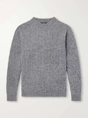 Barbour Cable-knit Wool Sweater - Gray