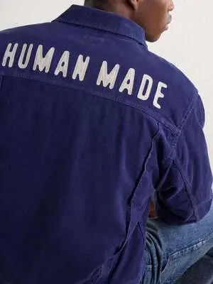 HUMAN MADE Logo-embroidered Cotton-corduroy Jacket