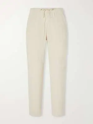Hartford Joggy Straight-leg Cotton-corduroy Trousers - Ecru