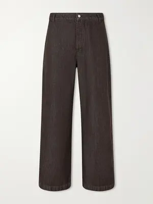 Officine Générale Nemir Straight-leg Garment-washed Jeans - Brown