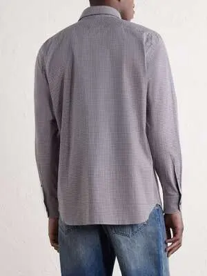 Zegna Centoquaranta Checked Cotton-twill Shirt