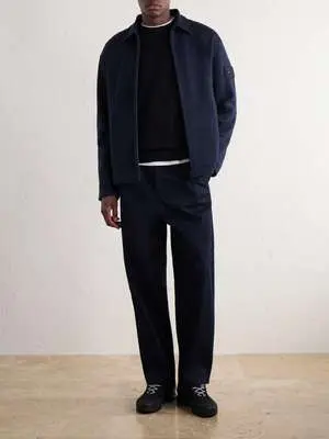 Stone Island Ghost Wool And Cotton-blend Zip-up Sweater