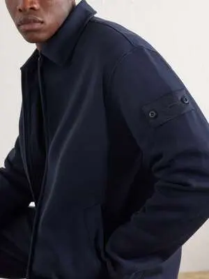 Stone Island Ghost Wool And Cotton-blend Zip-up Sweater